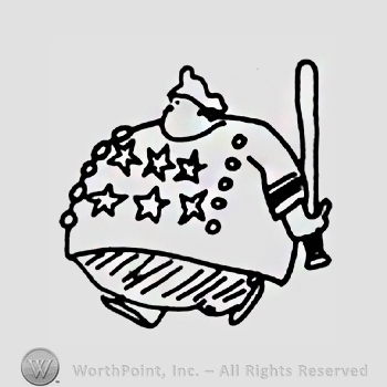 Mark with A fat man, stars and a stick. | #906922