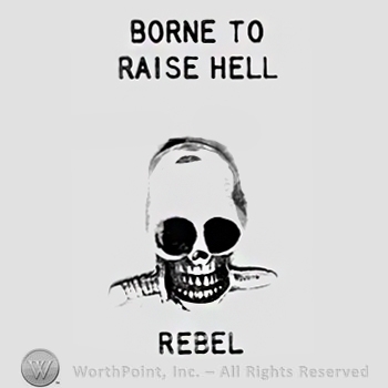 Mark with The text "Borne to Raise Hell Rebel" | #907327