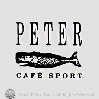 Mark with A whale and the text "Peter Cafe | #907623