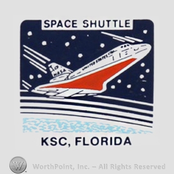 Mark with A space shuttle and the text "Space | #907686