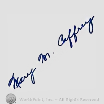 Mark with The text "Mary M Caffrey". | #907811