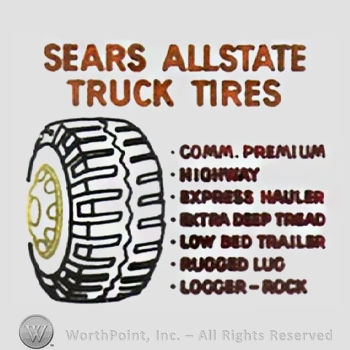 Mark with The text "Sears Allstate Truck Tires" | #907870