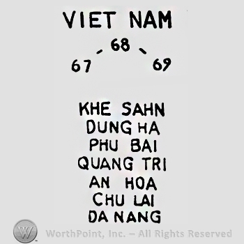 Mark with The text "Viet Nam 67-68-69 Khe Sahn | #907909