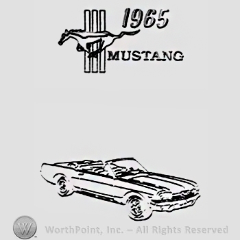 Mark with The text "1965 Mustang", lines, a horse | #908129