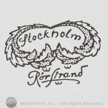 Mark with The words "Stockholm Rorstrand", three | #9115