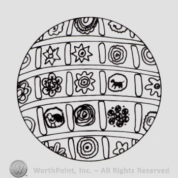 Mark with Paperweight glass pattern: Chequer. | #913737