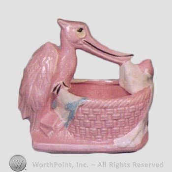 Mark with McCoy pottery pattern: Stork #7; | #927500