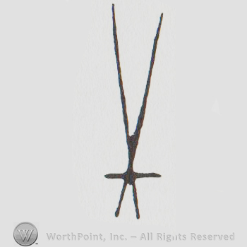 Mark with three crossed lines resembling two | #9283