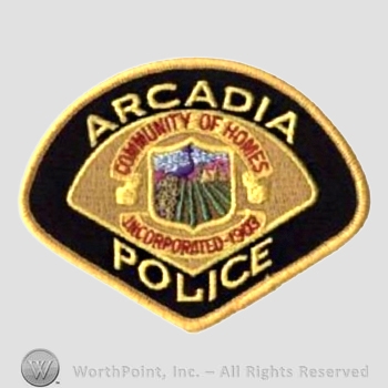 Mark with The text "ARCADIA POLICE COMUNITY OF | #934688