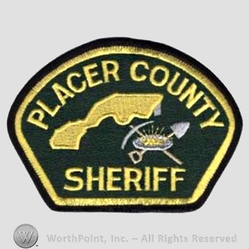 Mark with The text "PLACER COUNTY SHERIFF", a map | #934740