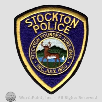 Mark with The text "STOCKTON POLICE, STOCKTON | #934805
