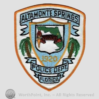 Mark with The text "ALTAMONTE SPRINGS 1920 POLICE | #934901