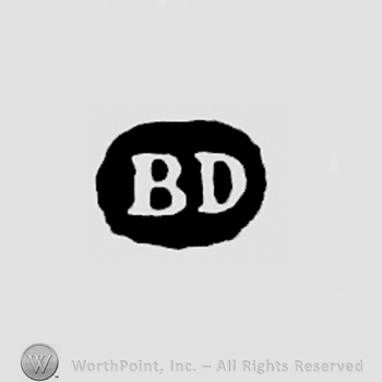 Mark with The letters "BD" and an oval shape. | #93493