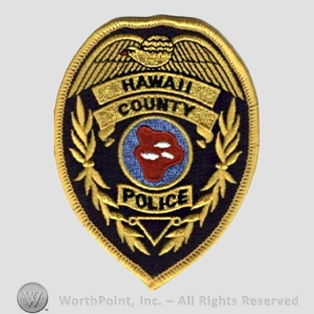 Mark with The text "HAWAII COUNTY POLICE", an | #934987