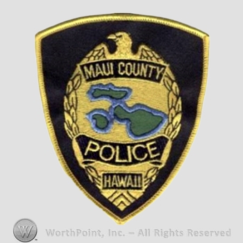 Mark with The text "MAUI COUNTY POLICE HAWAII", | #934992
