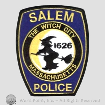 Mark with The text "SALEM POLICE, THE WITCH CITY | #935097