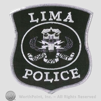 Mark with The text "LIMA POLICE, BOMB 1971 UNIT", | #935317
