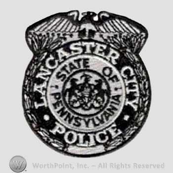 Mark with The text "LANCASTER CITY POLICE, STATE | #935374