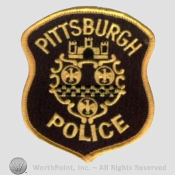 Mark with The text "PITTSBURGH POLICE", a castle, | #935394