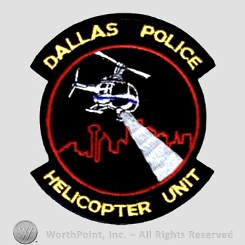 Mark with The text "DALLAS POLICE HELICOPTER | #935442