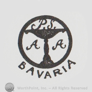 Mark with round logo with a goblet inside and P S | #9371