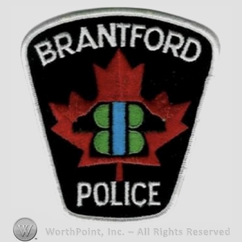 Mark with The text "BRANTFORD POLICE" and a leaf. | #941586