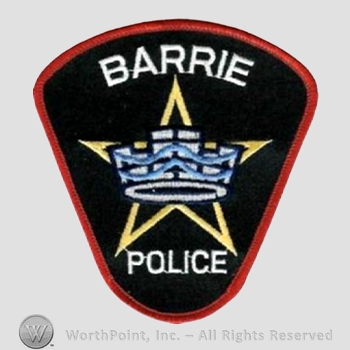 Mark with The text "BARRIE POLICE", a crown and a | #941589