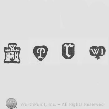 Mark with A castle, the letter "P", the letter | #94285