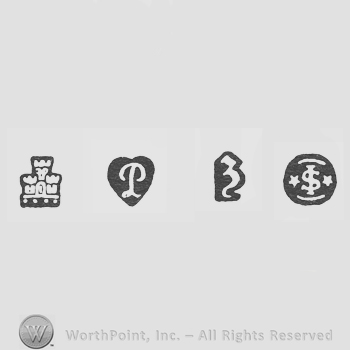 Mark with A castle, the letters "P t", two stars | #94291