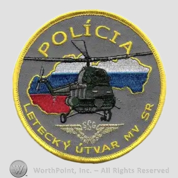 Mark with The text "POLICIA LETECKY UTVAR M.V | #943350