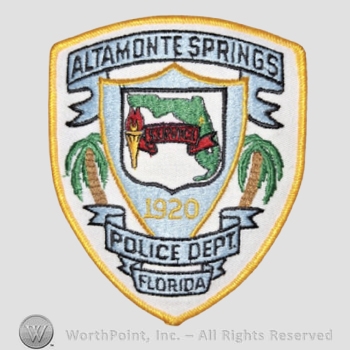 Mark with The text "ALTAMONTE SPRINGS 1920 POLICE | #943762