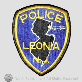 Mark with The text "POLICE LEONIA", a map and a | #943766