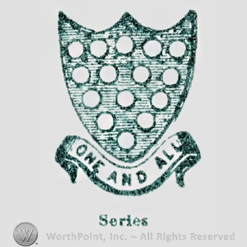 Mark with A shield, circles, a ribbon and the | #949250