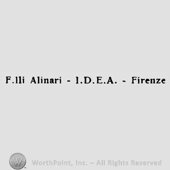 Mark with The text "F. lli Alinari - I. D. E. A. | #955201