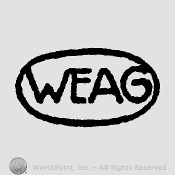 Mark with The letters "WEAG" and an oval shape. | #955778