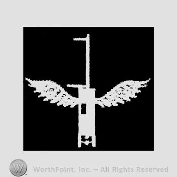 Mark with A gun, a pair of wings and a square. | #958969