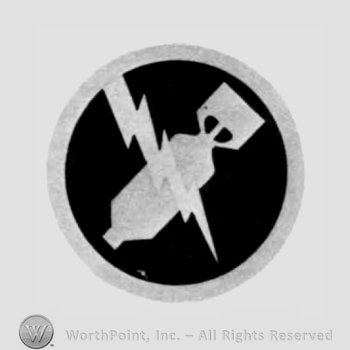Mark with A disc, an aerial bomb and a lightning | #964216
