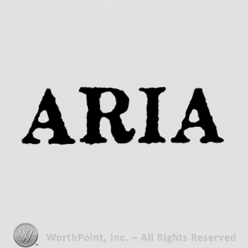 Mark with The word "Aria". | #9643