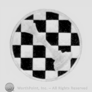 Mark with A disc like a chessboard and a chess | #964398