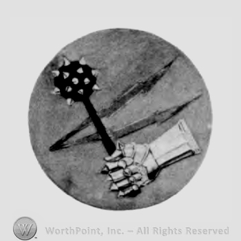 Mark with A disc, a mace, a hand and two | #964513