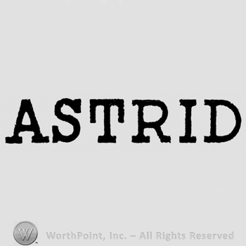 Mark with The word "Astrid". | #9710