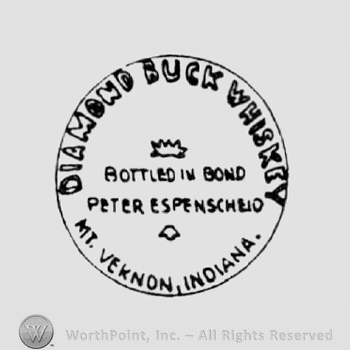 Mark with The text "DIAMOND BUCK WHISKEY BOTTLED | #978475