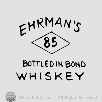 Mark with The text "EHRMAN'S 85 BOTTLED IN BOND | #978515
