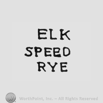 Mark with The text "ELK SPEED RYE". | #978525