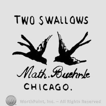 Mark with Two birds and the text "TWO SWALLOWS | #979187