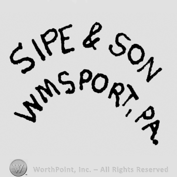 Mark with Sipe & Son written arched above | #9818