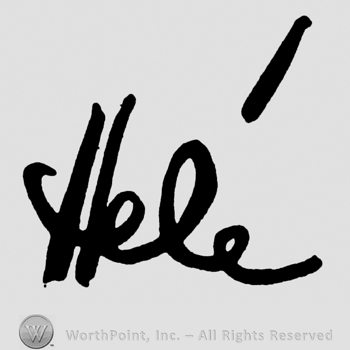 Mark with Helen hand written as a signature | #9943