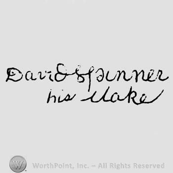 Mark with David Spinner hand written above His | #9946